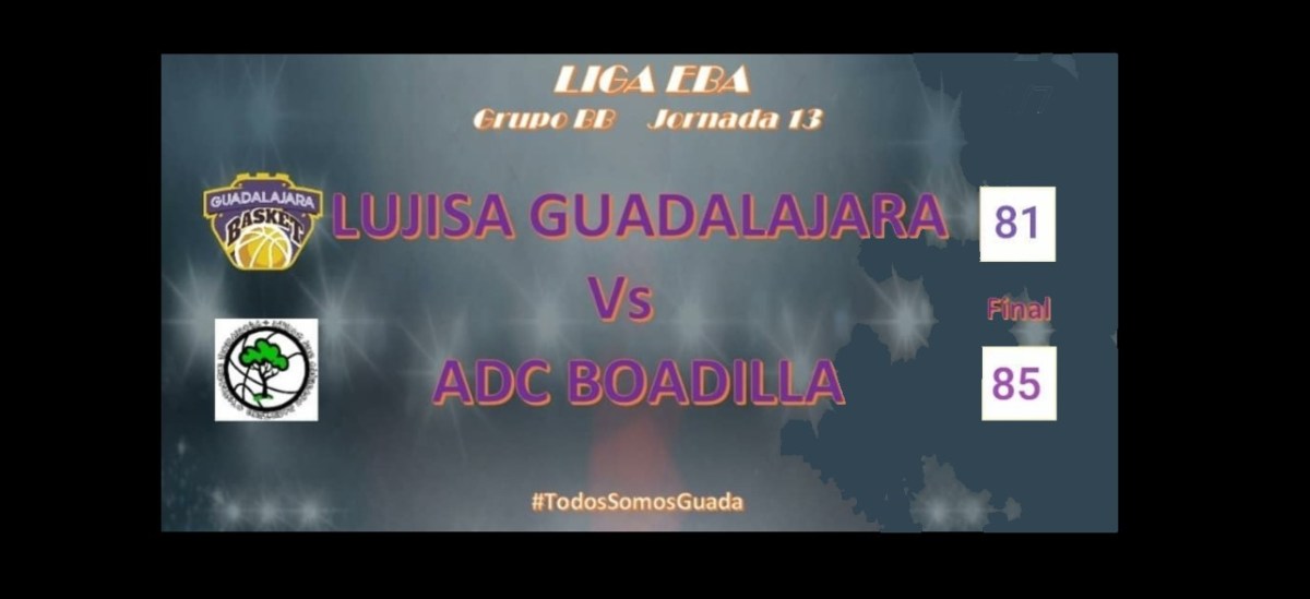 Derrota del Lujisa Guadalajara ante ADC. Boadilla – Guadalajara Basket